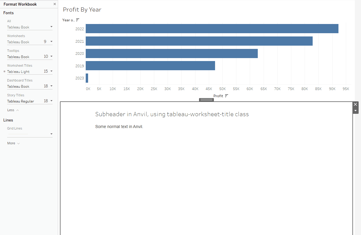 Style the extension using Tableau workbook formatting — trexjacket ...