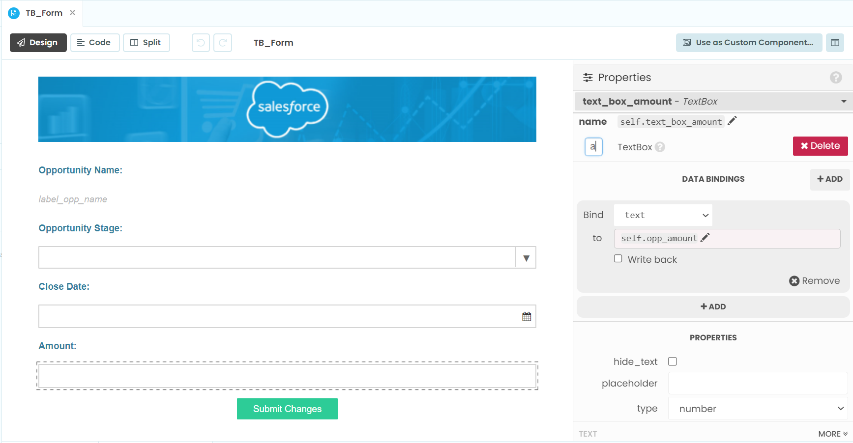 Chapter 5: Bind Screen Elements — trexjacket documentation