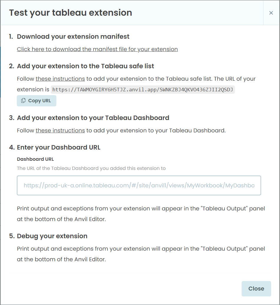 Chapter 6: Time for Tableau — trexjacket documentation